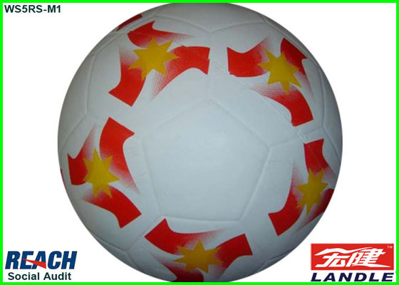 China Customized Size 2 Rubber Footballs Professional Size Soccer Ball Yellow and White supplier