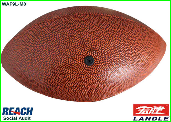 China Standard Size 9 Adult Leather American Football Balls Mini Rugby Ball for Match supplier
