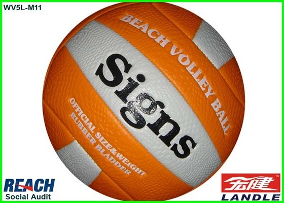 China Laminated Size 5 Volleyball Beach Ball , Sand Volleyball Ball Full Printing supplier