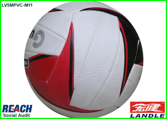 China White PU Leather Stitched Official Beach Volleyball Ball With OEM Logo supplier
