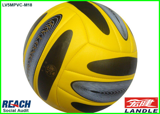 China 3.0mm Super Foam Official Volleyball Ball , Inflatable Soft Touch Volleyball Yellow supplier
