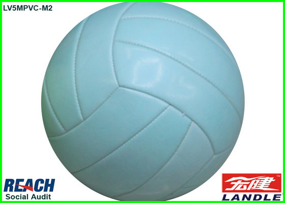 China Outdoor Pure Blue Soft Touch Volleyball Training Ball for Amateur Match supplier