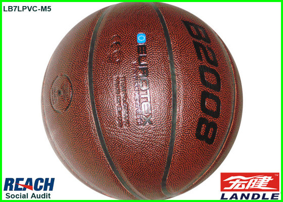 China Brown College Size 7 Basketball Ball in Microfiber TPU Leather For Match supplier