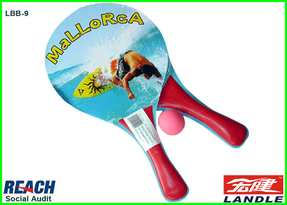 China Custom Printed 0.5cm Beach Ball Racket With Heat Transfer Printing supplier