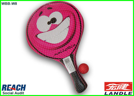 China Rose Wood Beach Tennis Rackets with Cartoon Printed 33*19*0.5cm supplier