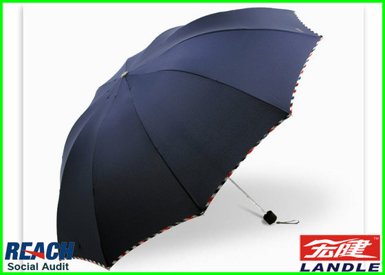 China Black Sports Fan Merchandise Travel Collapsible Umbrella Mini Size supplier