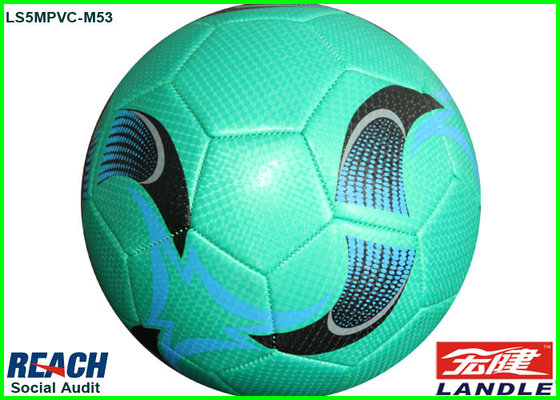 China Laser Synthetic Leather Soccer Ball With Customized Logo Printing / All colorful Designs supplier