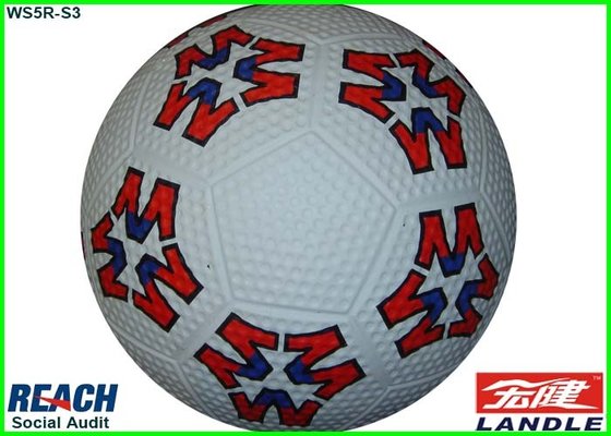 China Customize Adult Size Soccer Ball , Size 4 Indoor Football in White and Red supplier