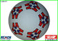 White Rubber Footballs Standard Size Soccer Ball , Pimple / Pebble Surface supplier