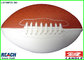 Custom White / Brown Rubber Rugby Ball Machine Stitch for Entertainment supplier