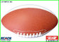Custom White / Brown Rubber Rugby Ball Machine Stitch for Entertainment supplier