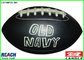 Personalised Black Cool Rugby Ball With Logo Printed For Promotion supplier