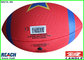 Professional Rubber Red American Football Balls / Inflatable Rugby Ball Size 3 supplier