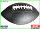 Official Size 9 American Football Balls Black Rugby Ball , Embossed Printing supplier