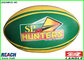 Machine Stitched Customized Size 5 Rugby Balls in PVC Synthetic Leather supplier