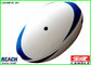 Customised Machine Stitched Leather Rugby Ball White and Blue supplier