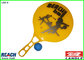 Yellow PS Plastic Paddle Ball Racket , Transparent Or Not Transparent supplier