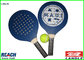 Blue Adult Size Beach Ball Racket With Holes , Wood Board And Handle supplier