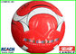 Custom Printed Machine Stitched Soccer Ball Regulation Size , Red supplier