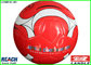 Custom Printed Machine Stitched Soccer Ball Regulation Size , Red supplier