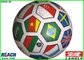 Official Size Colored Flag Soccer Ball Customized , Smooth Golf Pebble Printing supplier